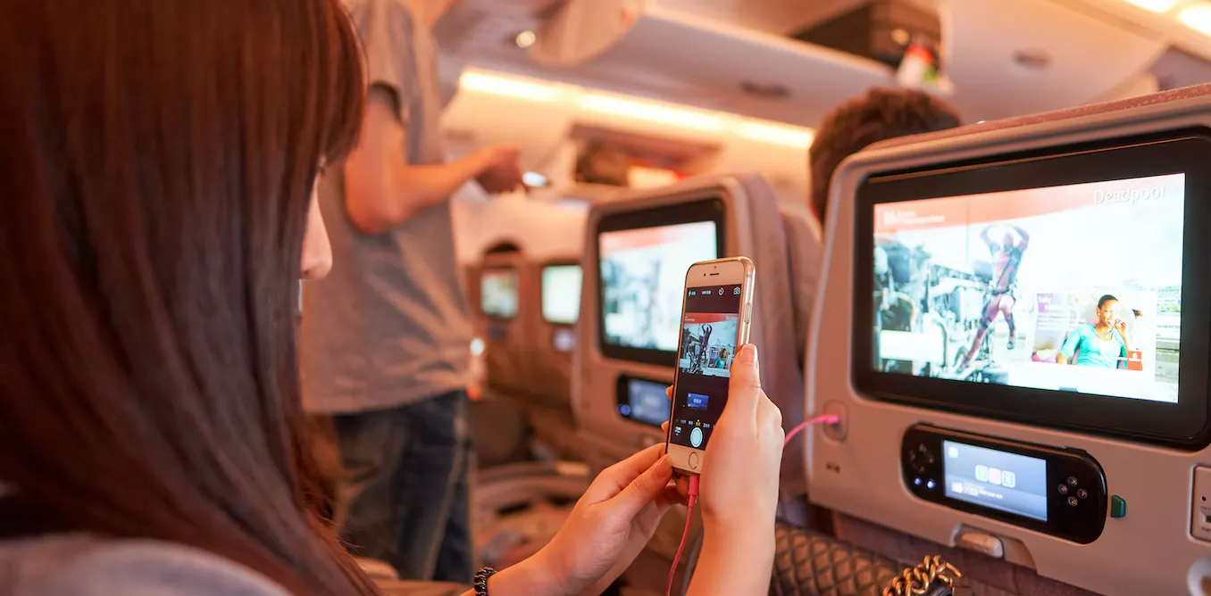 The sky’s the limit: A brief history of in-flight entertainment | The-14